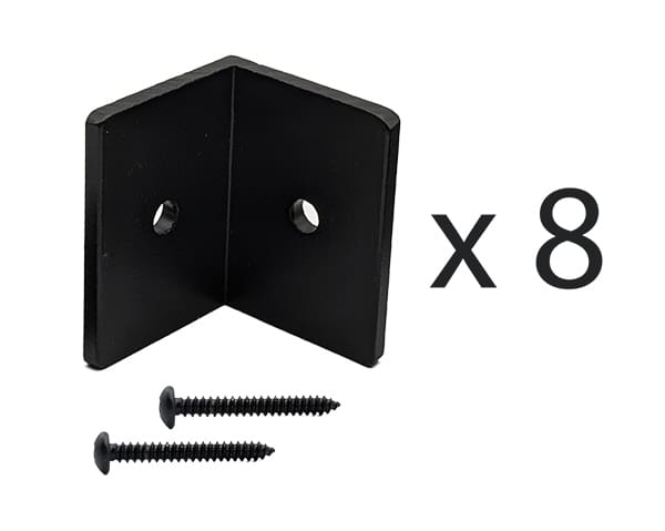 Exterior Shutter Fixed Mounting Bracket | Aluminum | Set of 8 Brackets ...